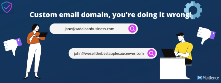 What is a custom email domain and what are the advantages?